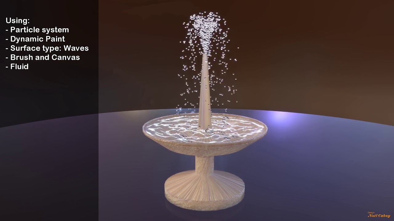 Blender 2.80 physics - Fountain (HD 1080) - YouTube