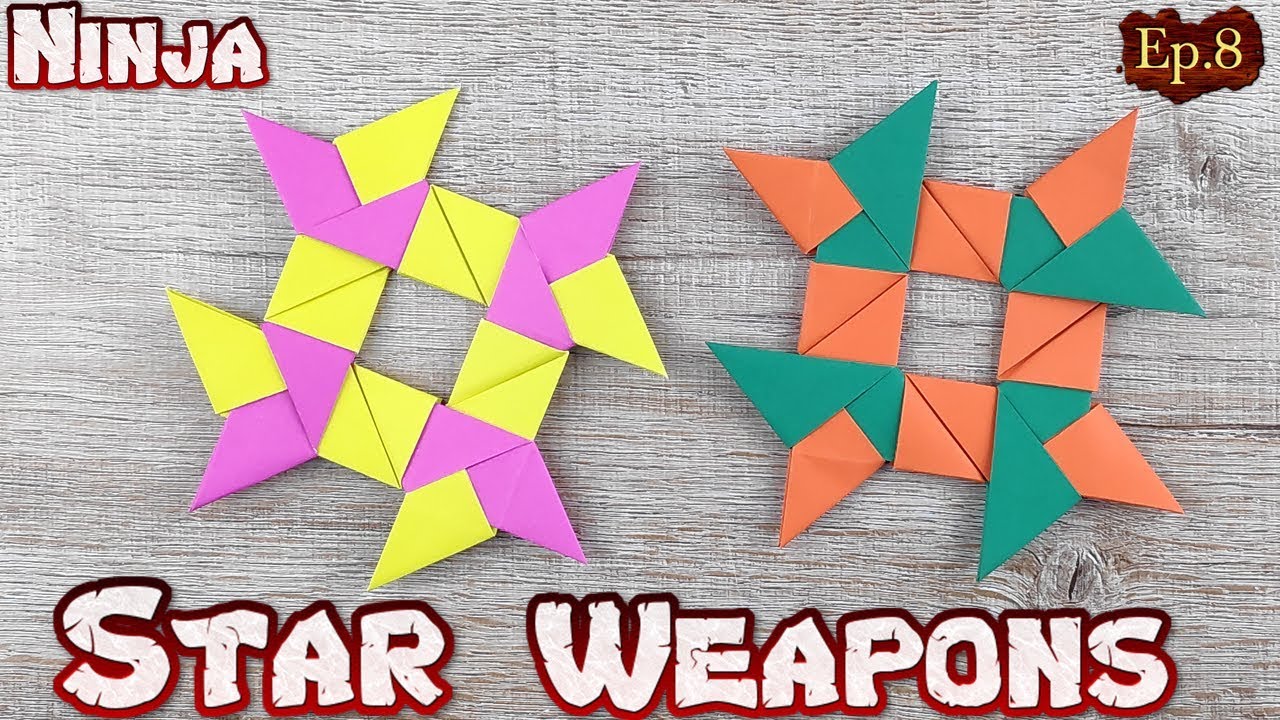 Ninja Star Origami | How To Making a Ninja Weapons Paper Tutorials ...
