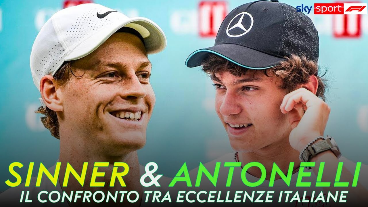 F1, il confronto tra Kimi Antonelli (Mercedes) e Jannik Sinner (tennis ...