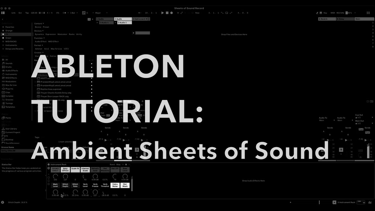 Ableton Tutorial: Performable Ambient Sheets of Sound - YouTube