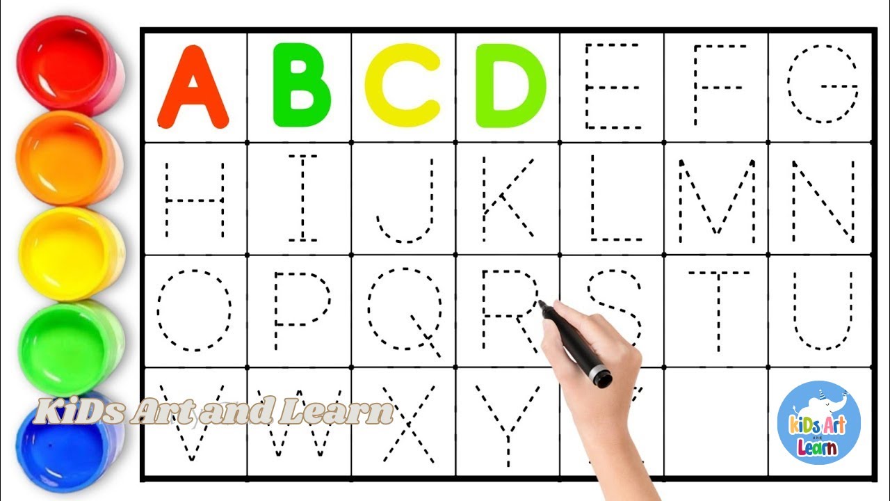 Letter Tracing ABC, Phonics Song, A TO Z Alphabet Drawing and Coloring ...