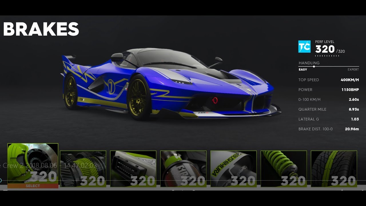 The Crew 2 : Ferrari FXX K (320 green) - YouTube