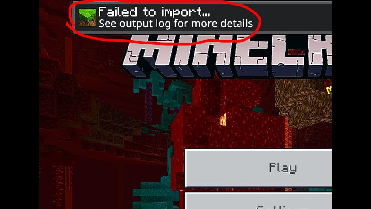 How to fix failed to import Addon in Minecraft - YouTube