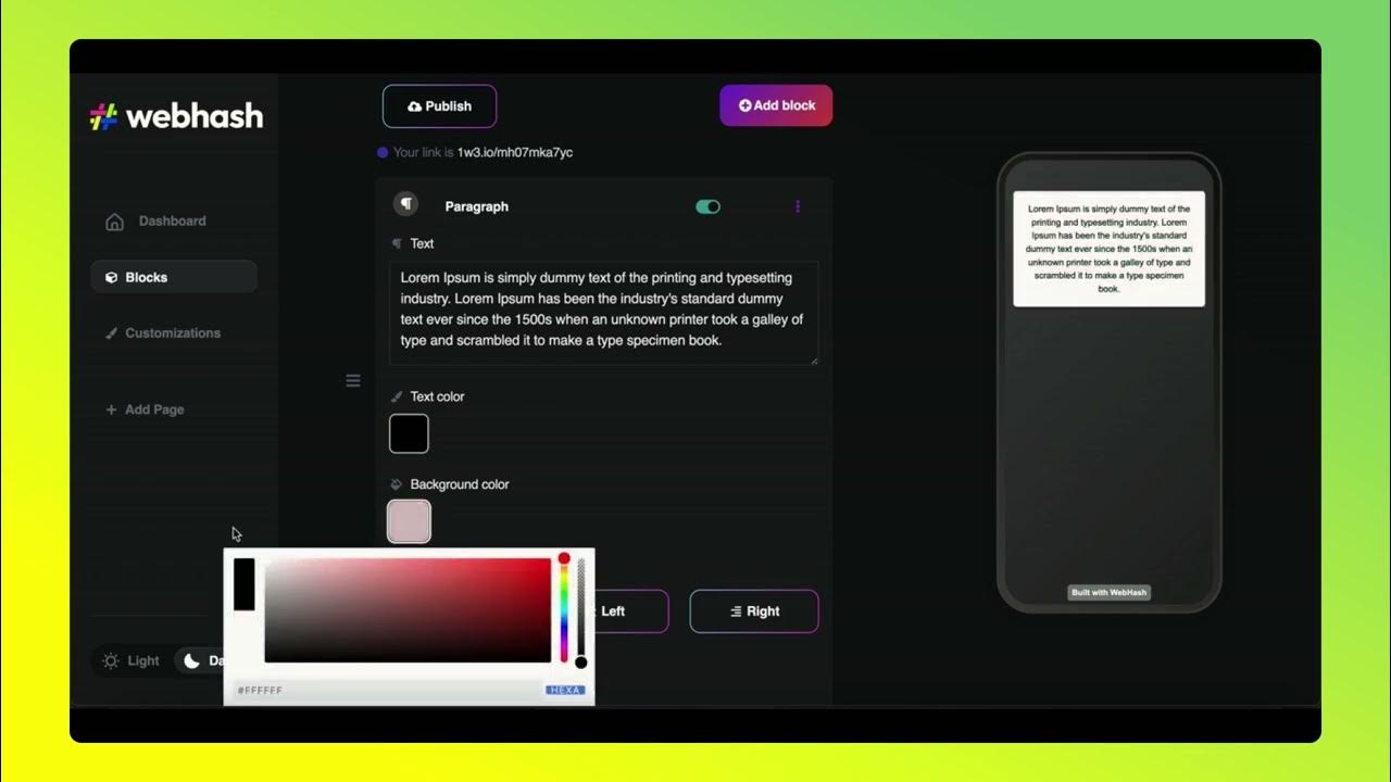 Enhance Your Site with Webhash: Ultimate Paragraph Block Tutorial | Decentralized Web Design ...