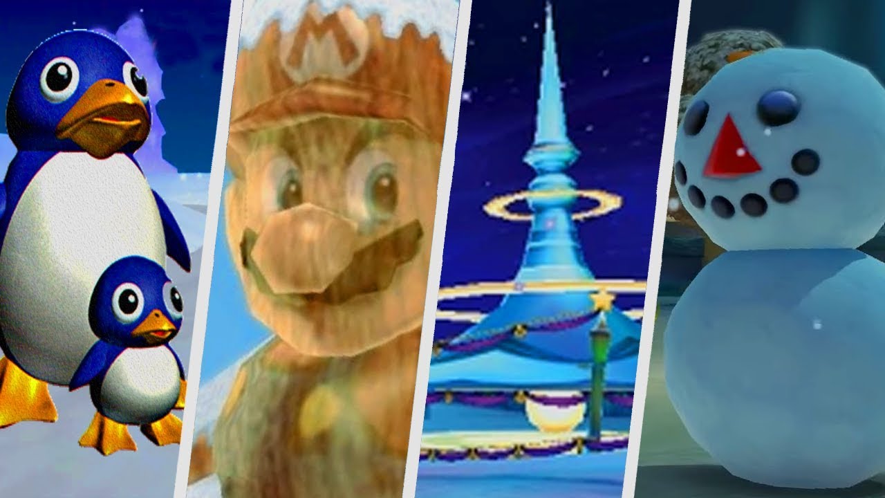 Evolution of Snow & Icy Courses in Mario Kart Games (1992 - 2018) - YouTube