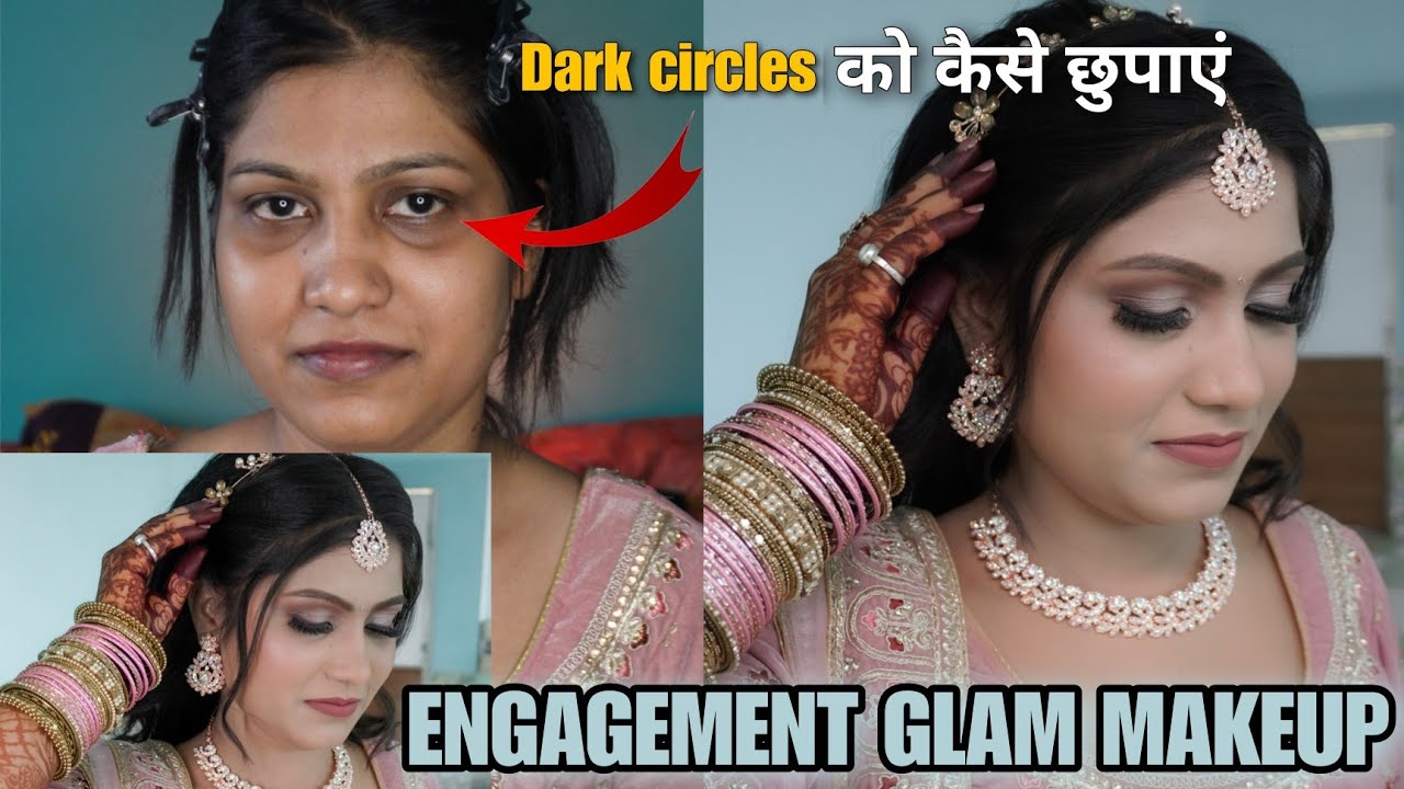 Minimal Engagement makeup tutorial *glam Makeup look😍* #engagement # ...