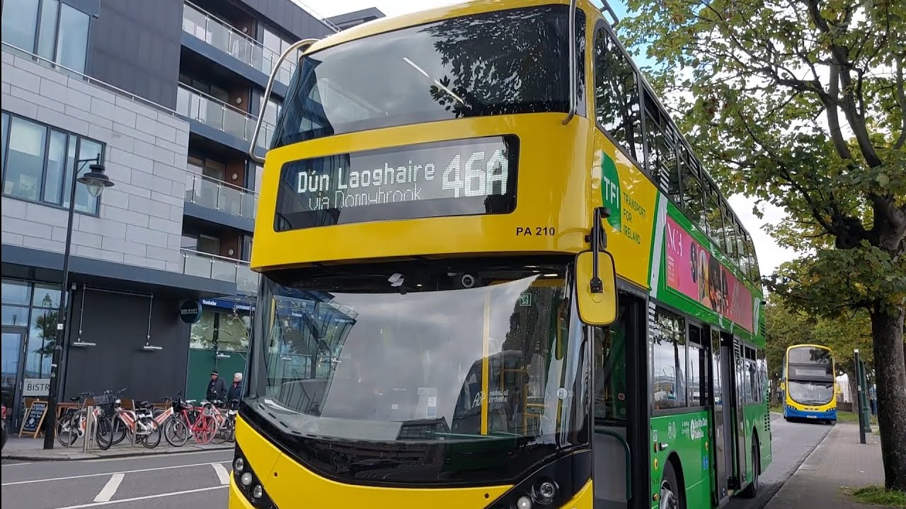 (FAST DRIVER)Ride On Board Dublin Bus Enviro400ER PA210 Route 46A to ...