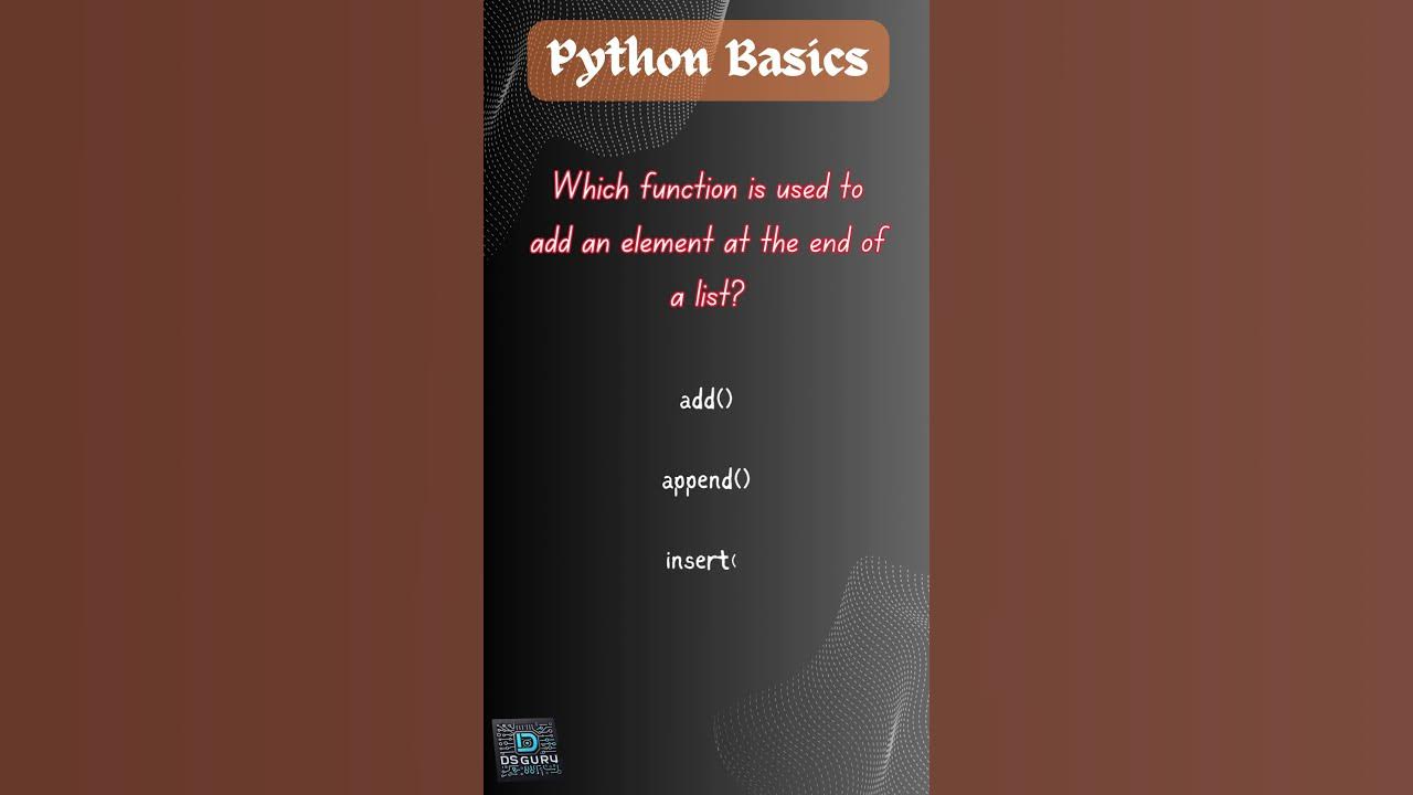 Challenge Yourself: Python Basics Quiz ! 18 - YouTube