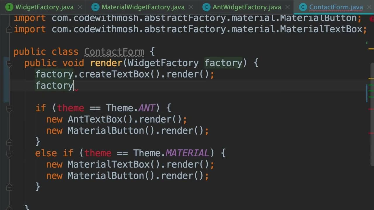 91 Abstract factory pattern Implementation - YouTube