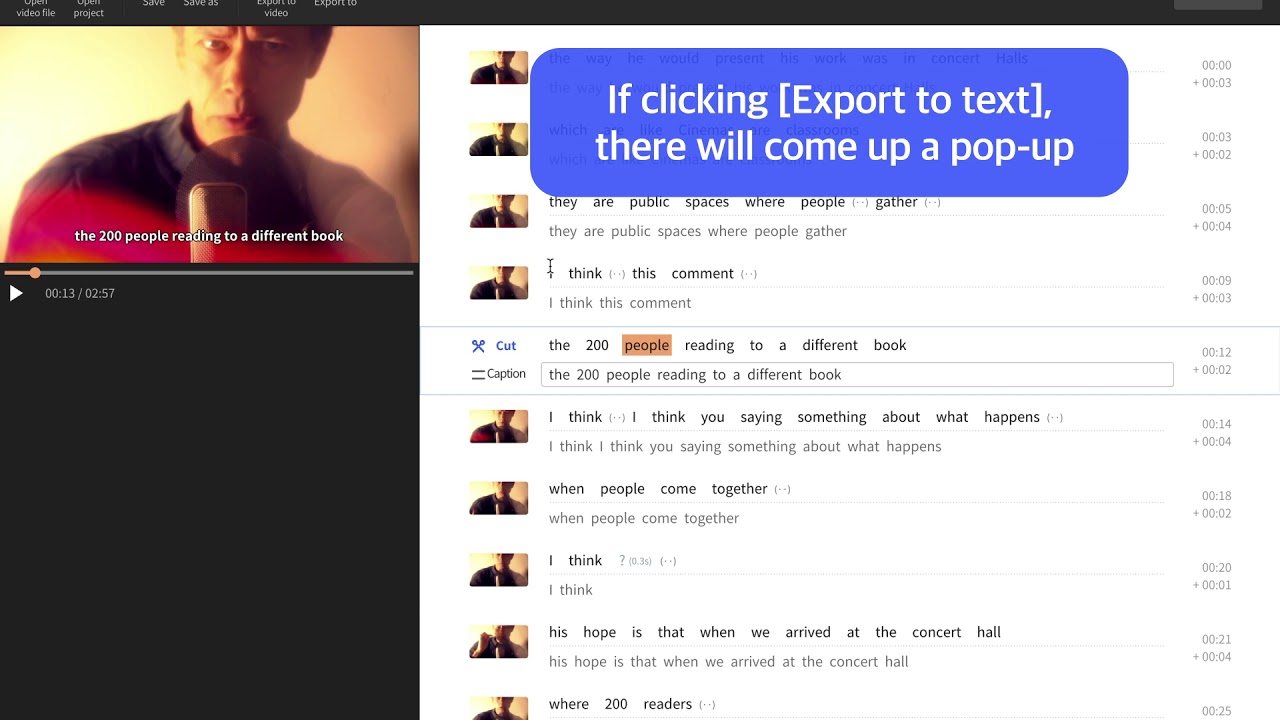 Vrew tutorial #5 - Export a srt or text file - YouTube