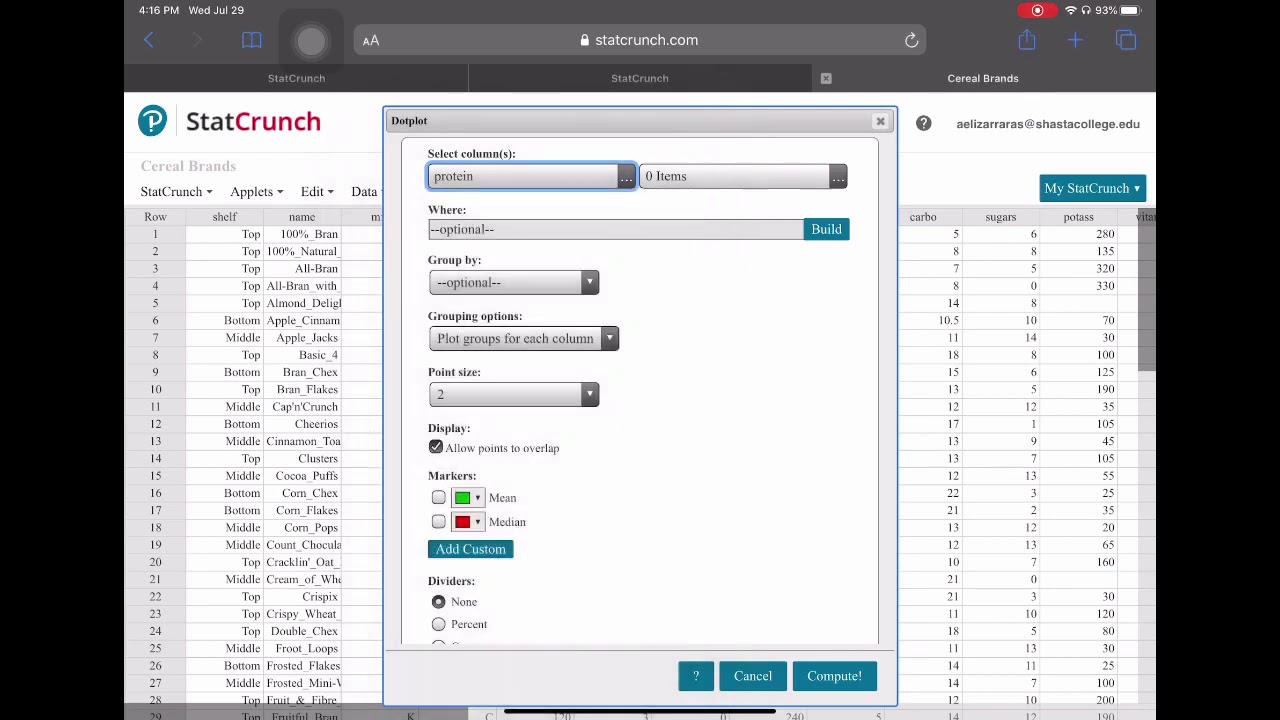OLI Mod Guide 7 Learning Video Part II (StatCrunch) - YouTube