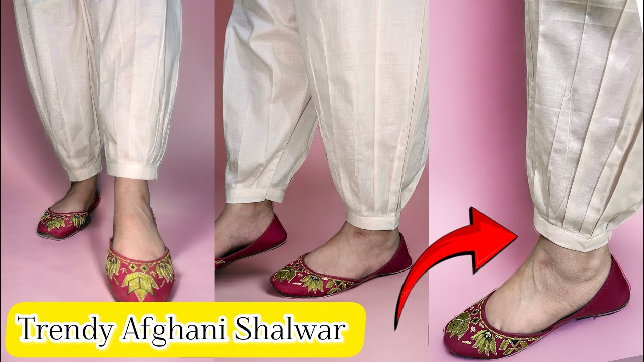 How To Cut And Stitch Afghani Shalwar |pleated shalwar | Sewing ideas ...