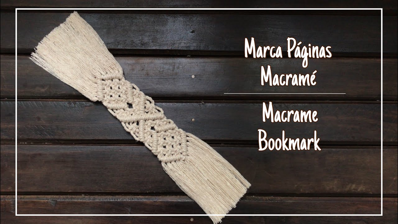 DIY marca páginas macramé/ DIY macrame bookmark - YouTube