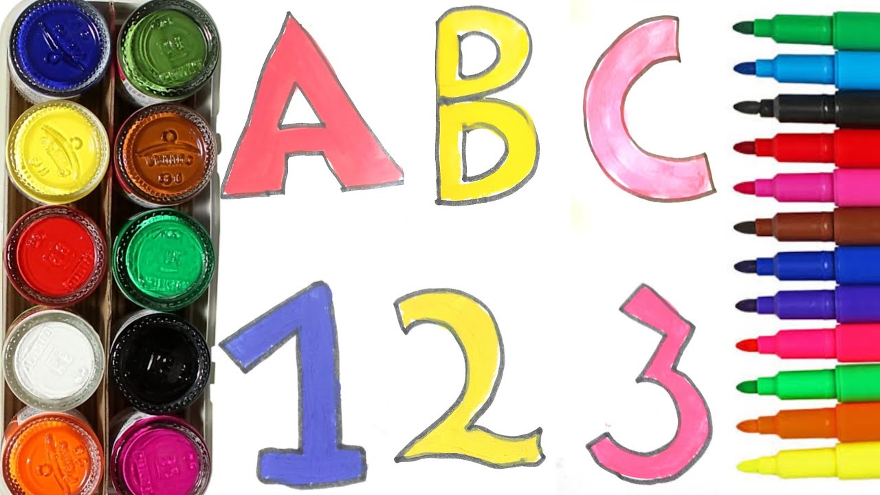ABC english alphabets|Learn to draw and color the alphabets|ABC drawing ...