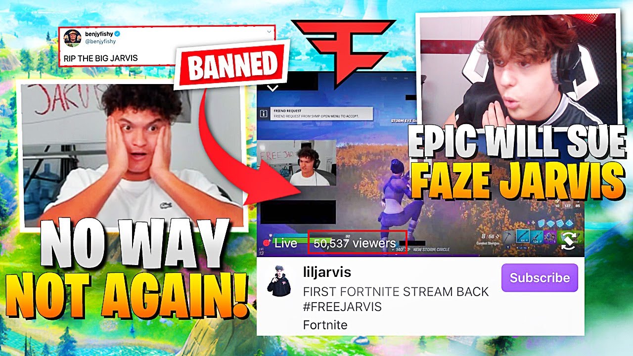 FaZe Jarvis Gets BANNED Again Live On Stream While Playing Fortnite ...