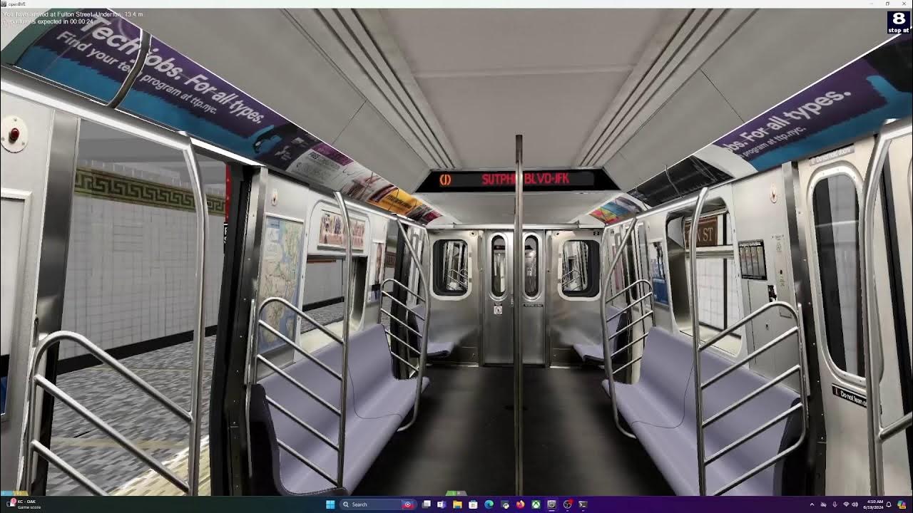 OpenBVE: R179 (J) Train to Broad St (LOCAL) - YouTube