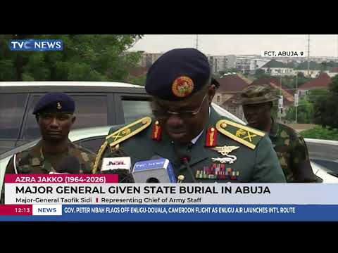 Major General Azra Jakko Given State Burial In Abuja