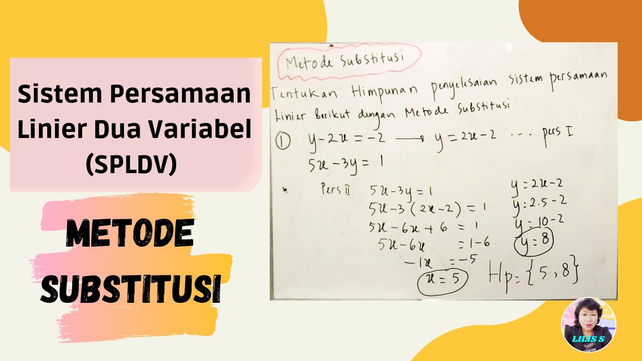 Sistem Persamaan Linier Dua Variabel (1) Metode Substitusi Kelas 8 ...