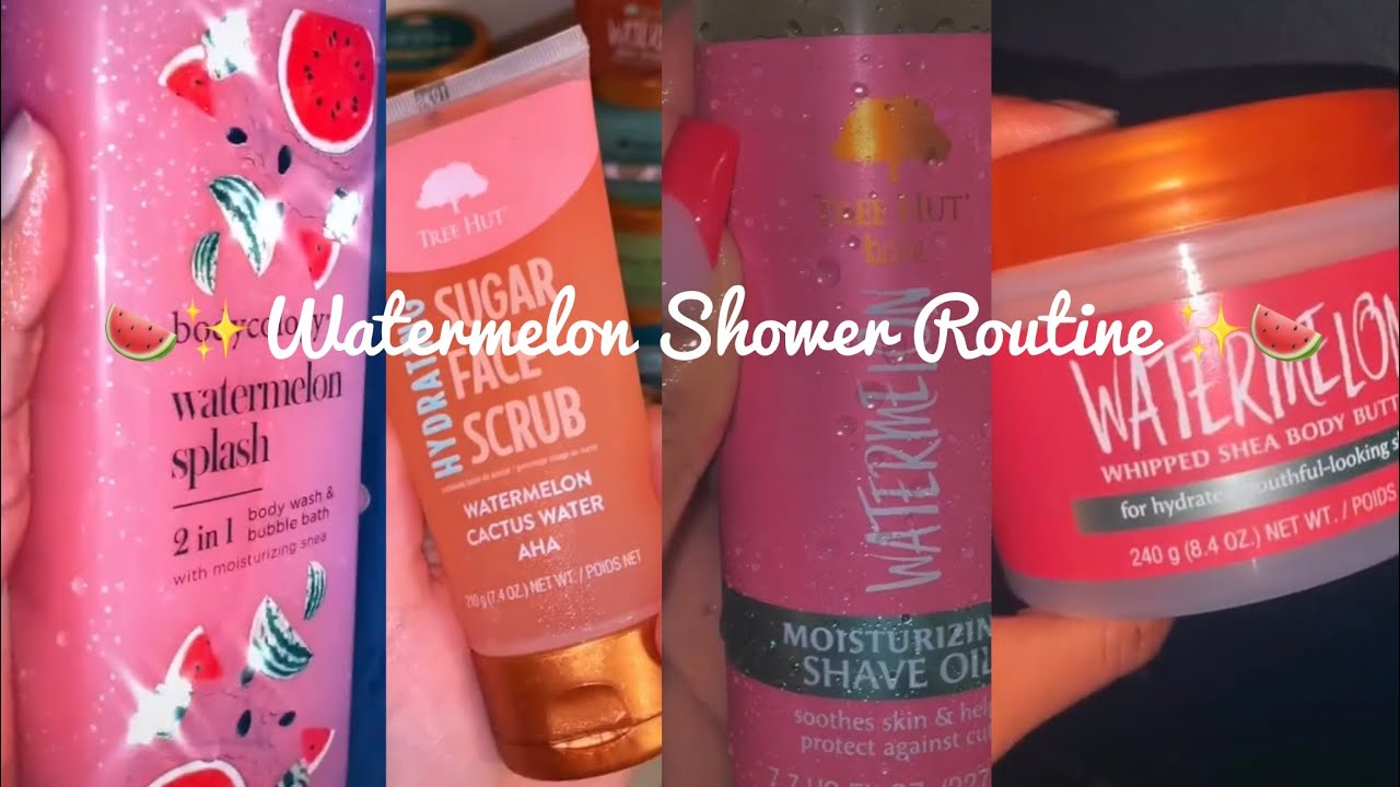 Watermelon Shower Routine🍉 🚿 - YouTube