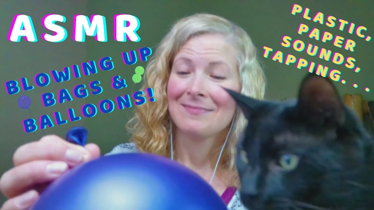 Asmr Blowing Up Bags ๐ And Balloons ๐ Whispers ๐คซ Plastic And Paper ๐ฐ