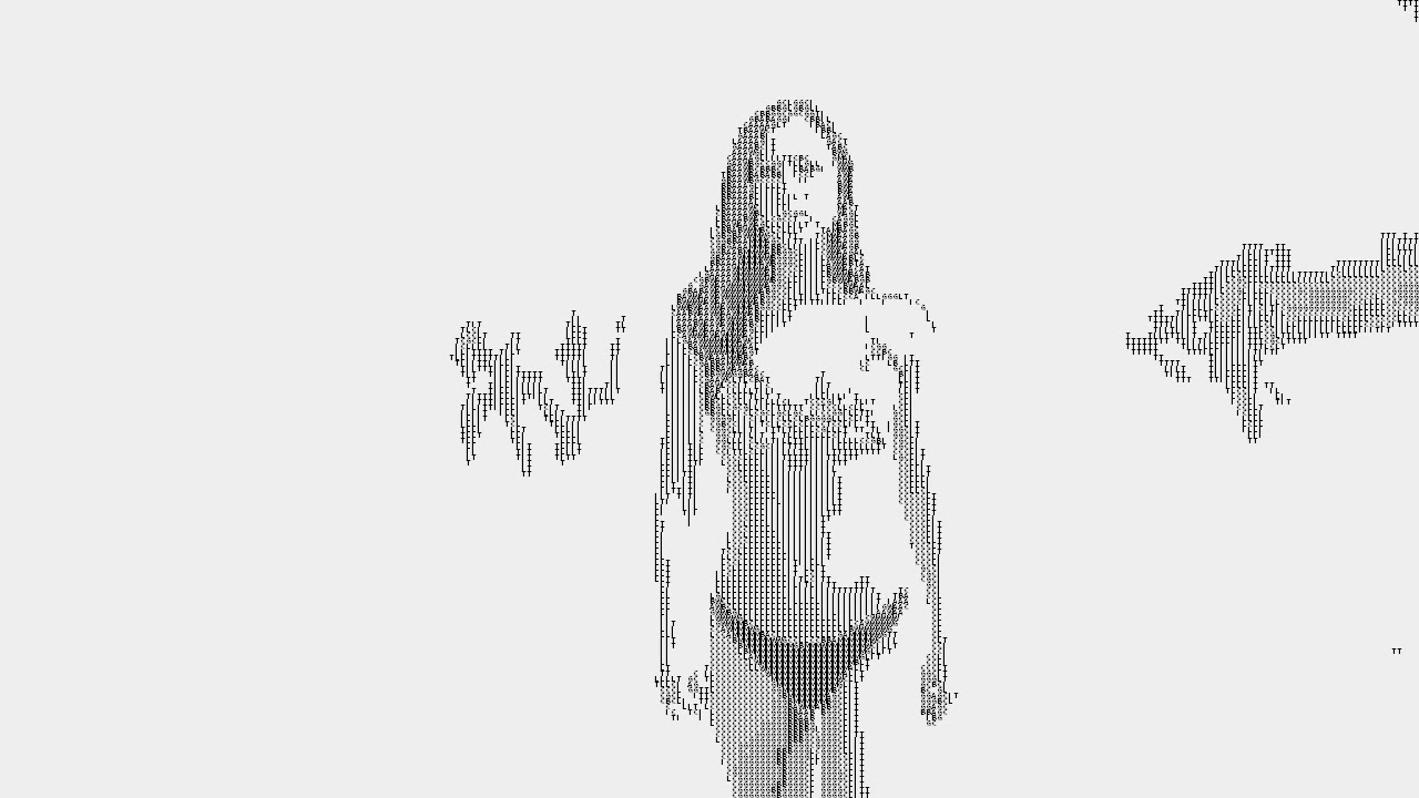 Ascii women(16:9). Draw by openFrameworks - YouTube
