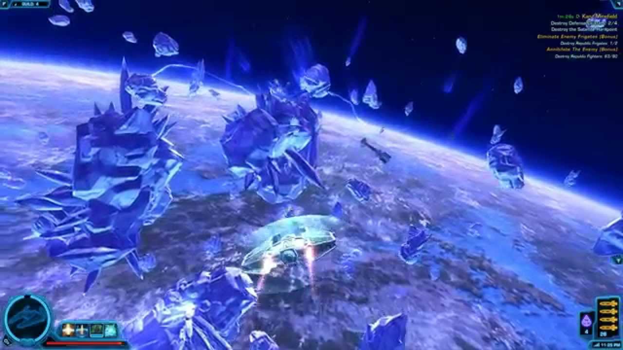 SWTOR Heroic Space Combat: Kanz Minefield - YouTube