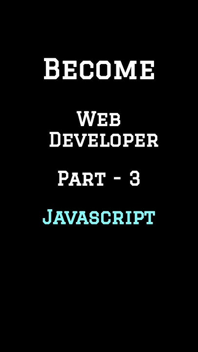 Become web developer Part - 3. Topics to learn javascripts. #html #css #javascript #tamilcoding ...