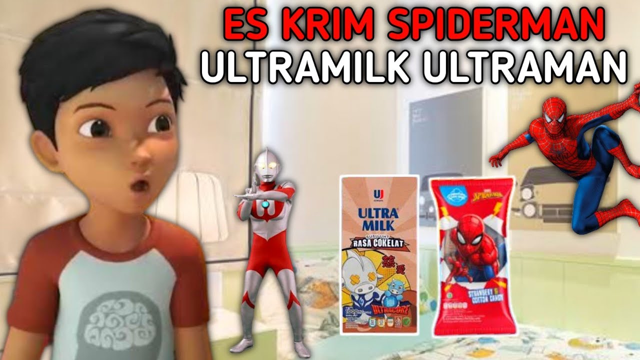 ADIT SOPO JARWO MINUM SUSU ULTRAMILK ULTRAMAN TAMBAH ES KRIM KARAKTER ...