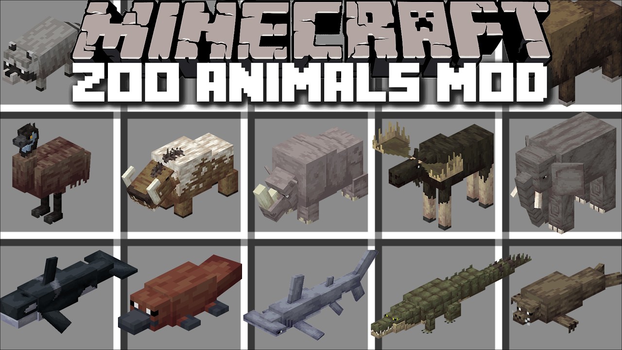 Minecraft TAME AND BUILD A ZOO WITH ANIMALS MOD / DANGEROUS PLUS ...