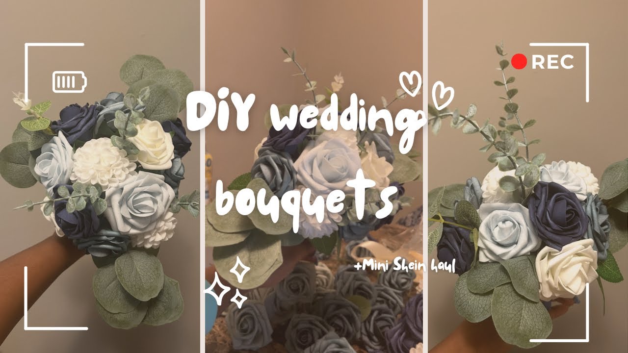 DIY WEDDING BOUQUET | how to make a wedding bouquet | SHEIN haul - YouTube