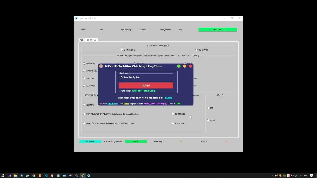 SHARE TOOL REG CLONE PYTHON TRÊN ĐIỆN THOẠI NHẬT FREE - YouTube