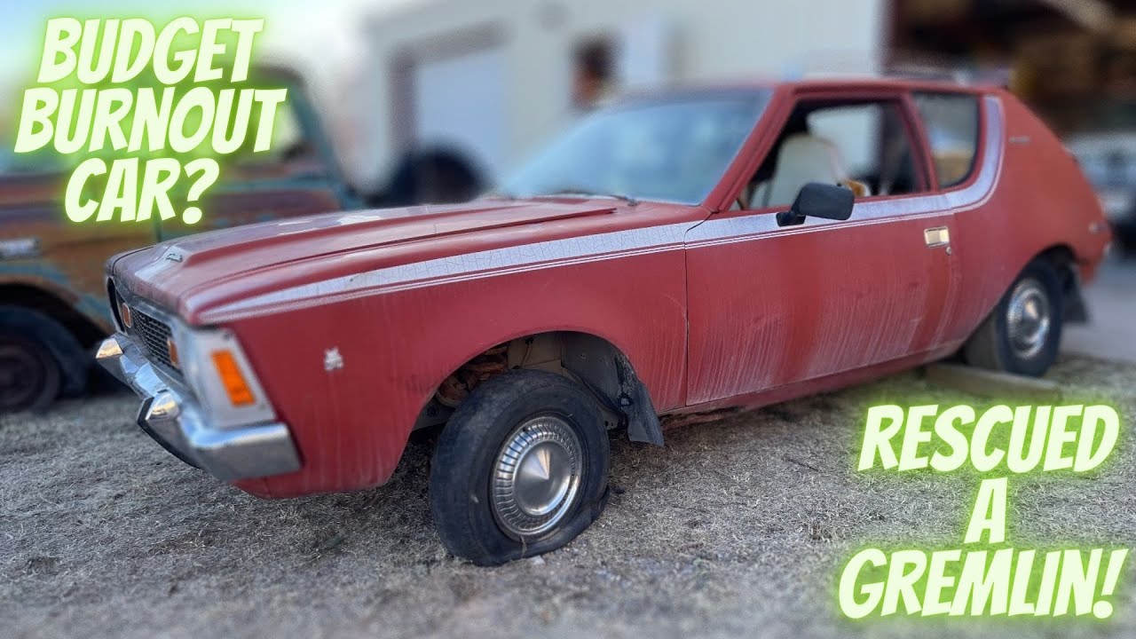 ABANDONED 1971 AMC GREMLIN RESCUE! POSSIBLE BURNOUT CAR? - YouTube