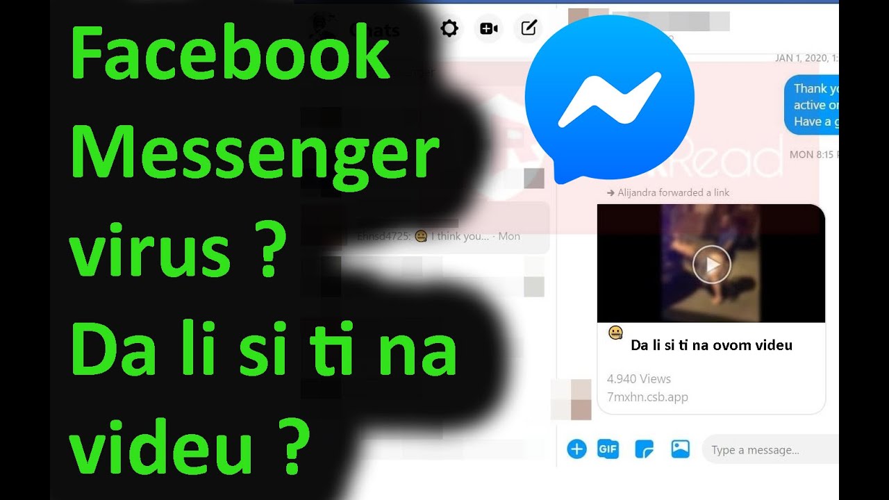 Facebook Messenger virus - Mislim da se ti pojavljuješ u ovom videu ...
