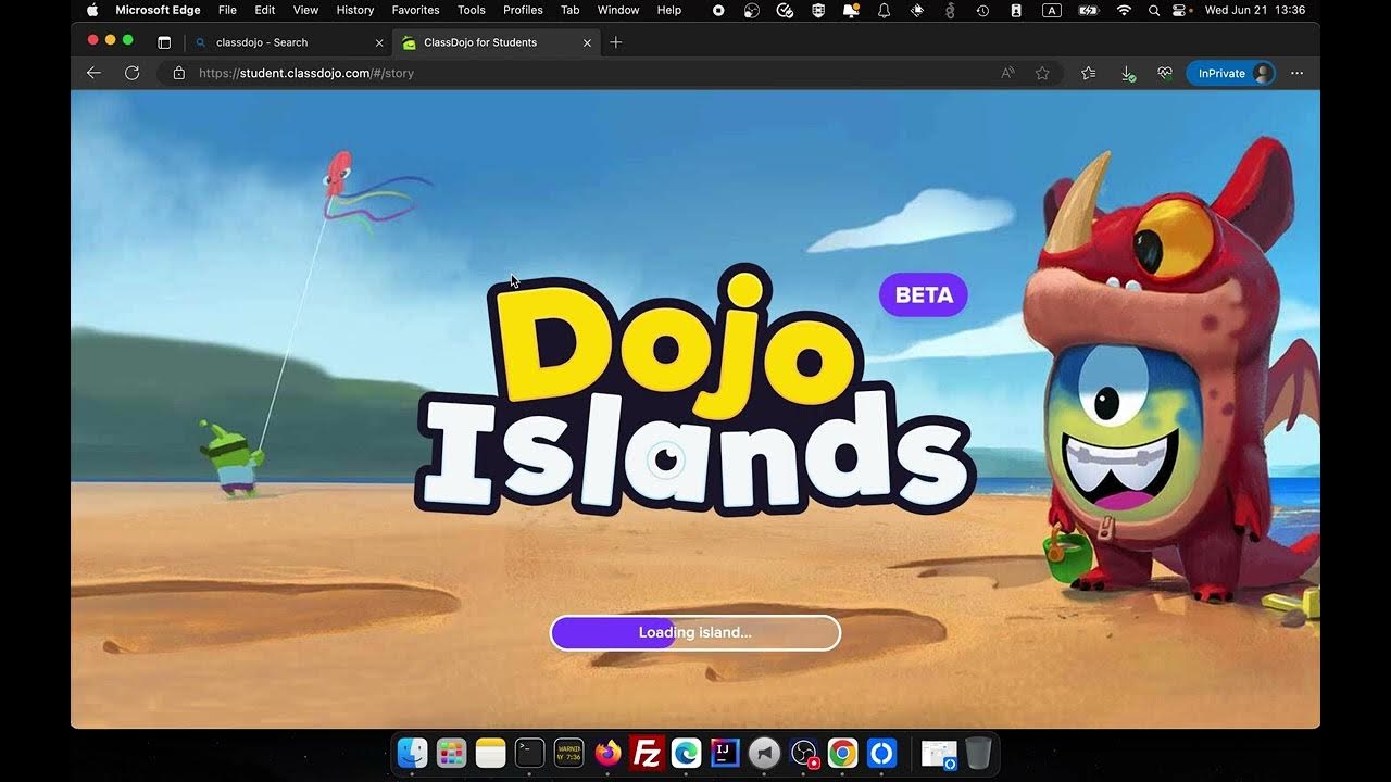 使用電腦瀏覽器及學生代碼登入classdojo 怪獸島dojo island - YouTube