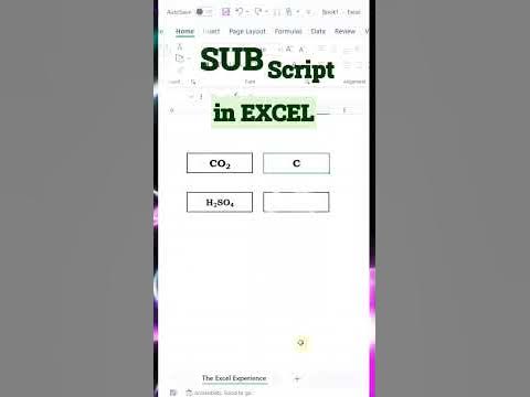 "SUB-SCRIPT & SUPER-SCRIPT IN EXCEL" Like, share & follow for more # ...