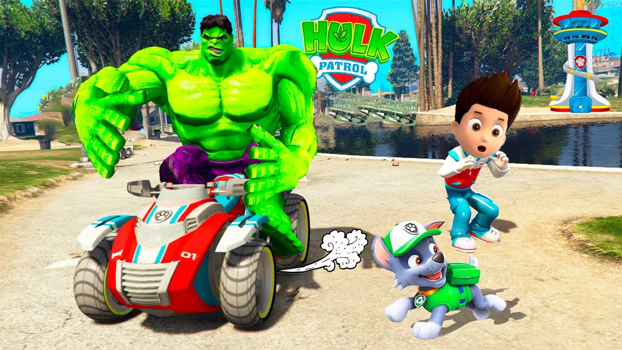 HULK ROUBOU O QUADRICICLO DO RYDER da PATRULHA CANINA no GTA 5 - YouTube