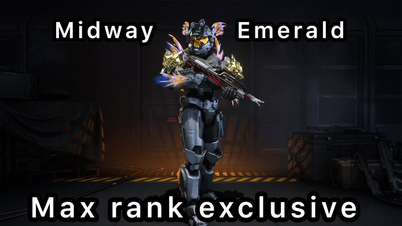 Midway Emerald armor coating on all cores. (MAX RANK EXCLUSIVE) in Halo Infinite - YouTube