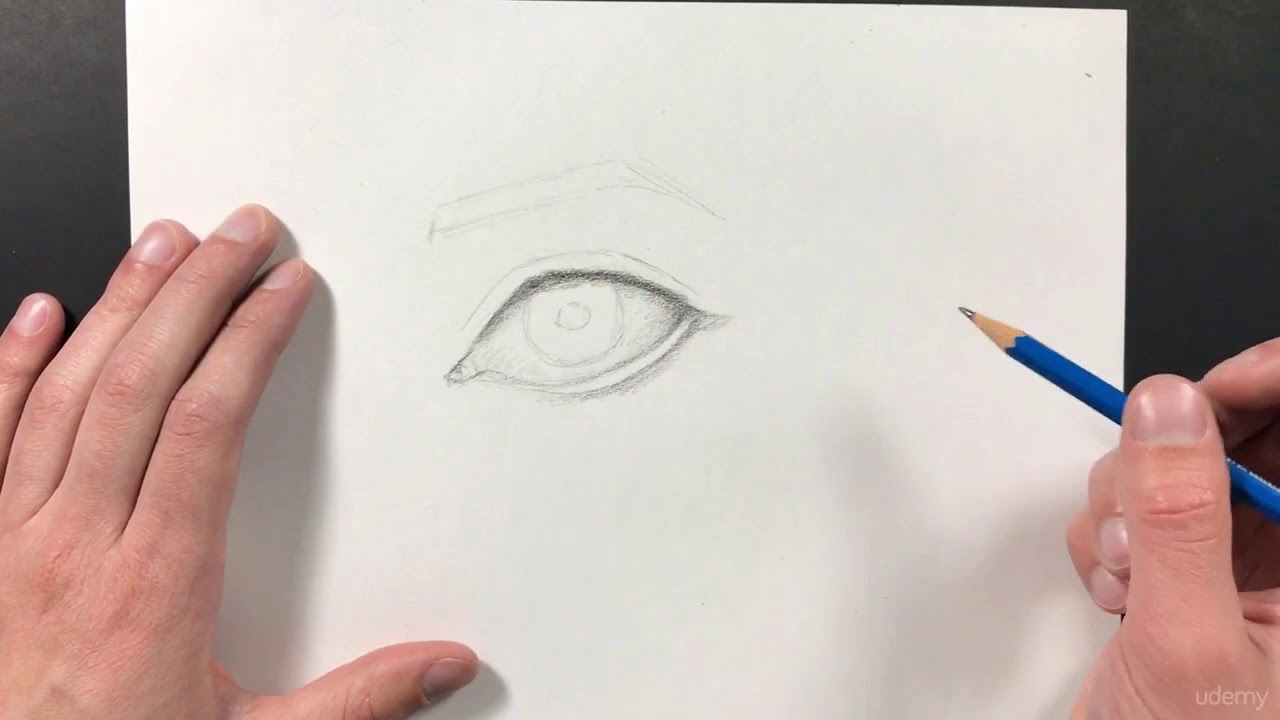 007 Drawing the lines and shapes of your eye - YouTube