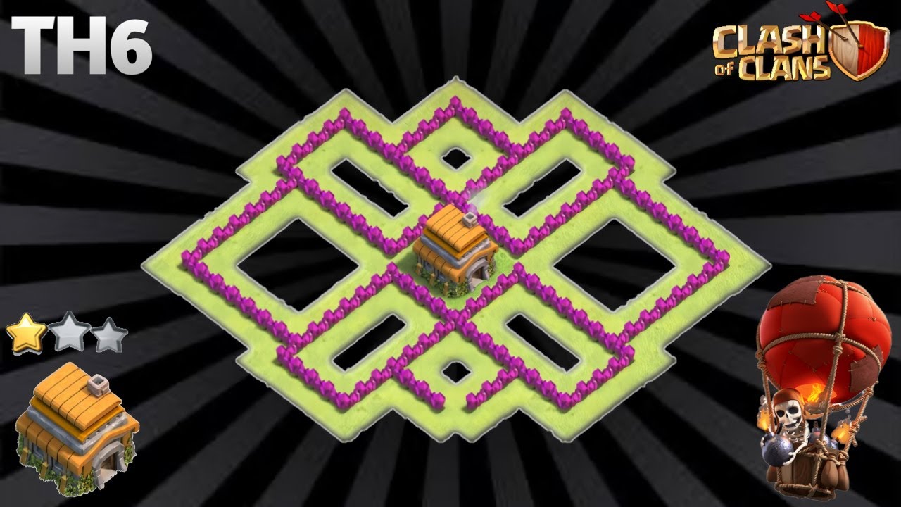 NEW BEST TOWN HALL 6 (TH6) BASE | TH6 BASE COPY LINK - CLASH OF CLANS ...