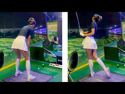 [세로골프TV] 183cm 장신에서 나오는 멋진 아크!! KLPGA 류혜인 프로 스윙 모음 #류혜인프로 - YouTube