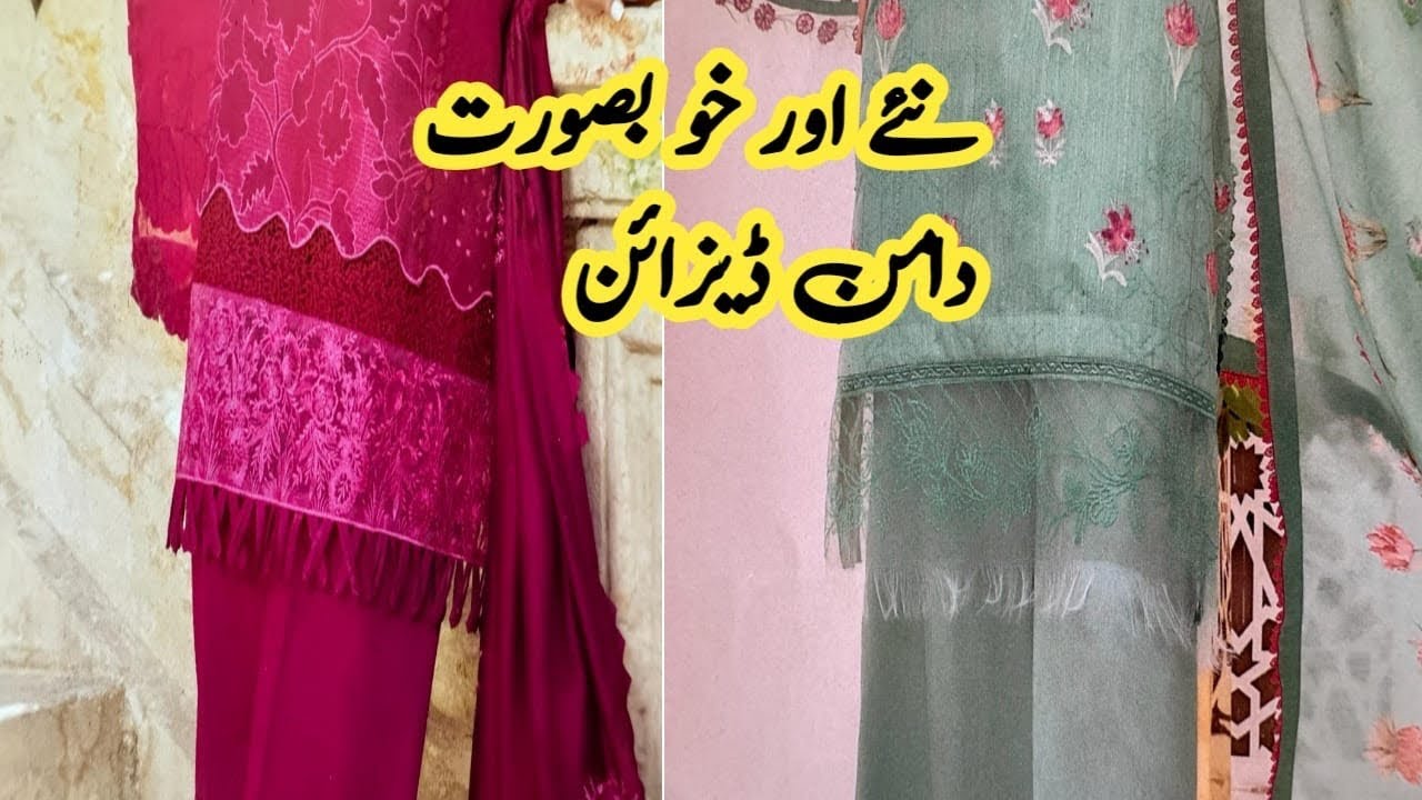 Stylish Daman Design 2024 | Organza Daman Design - YouTube