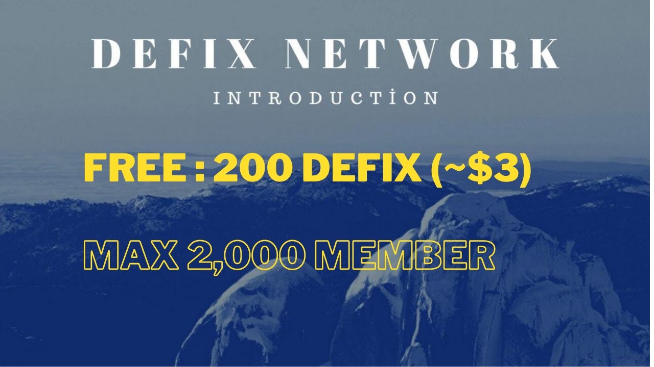 Nhận Free 200 token DEFIX (~$3) _ Defix Network - YouTube