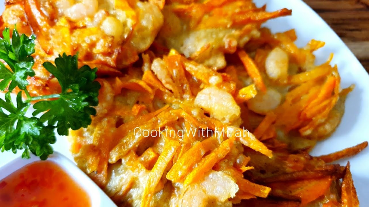 How To Make Okoy With Kalabasa-Shrimp And Squash Filipino Okoy - YouTube