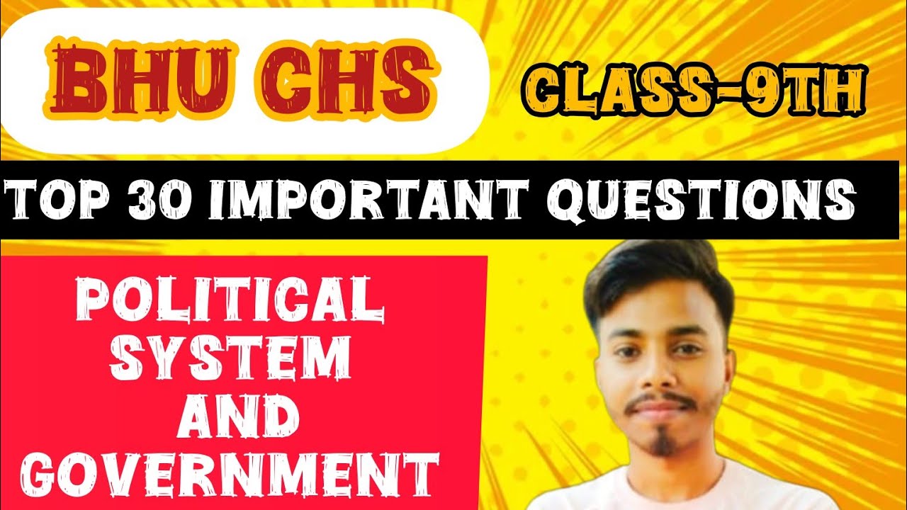 Indian political system and government| Civics| BHU CHS Class -9th 2025 ...