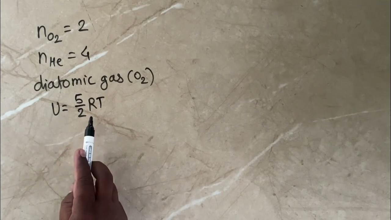 29. A gas mixture consists of 2 moles of oxygen gas and 4 moles of helium gas at a temperature T ...