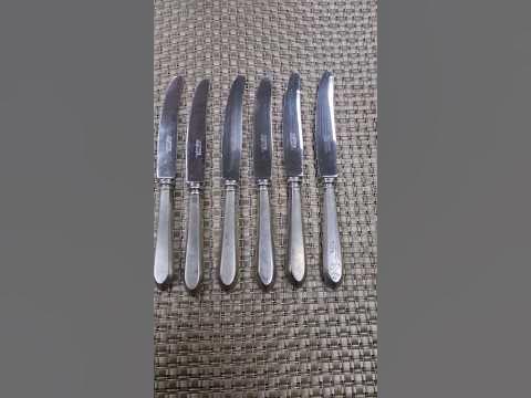 СЕРЕБРЯНАЯ РУЧКА НА НОЖЕ 800 ПРОБА СО ЗВЕЗДОЙ ДАВИДА ROSTFREI MADE IN ...