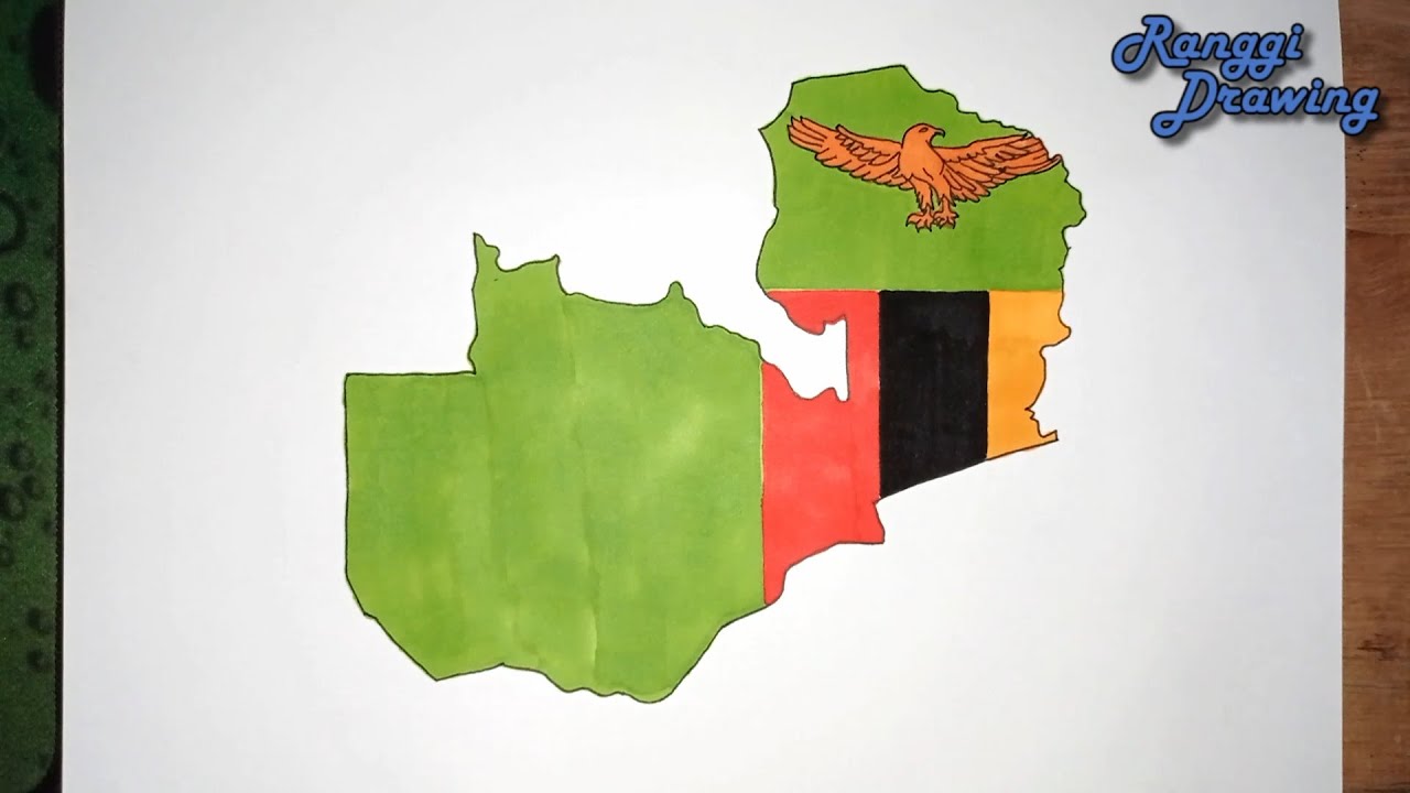 How to Draw Map of Zambia - YouTube