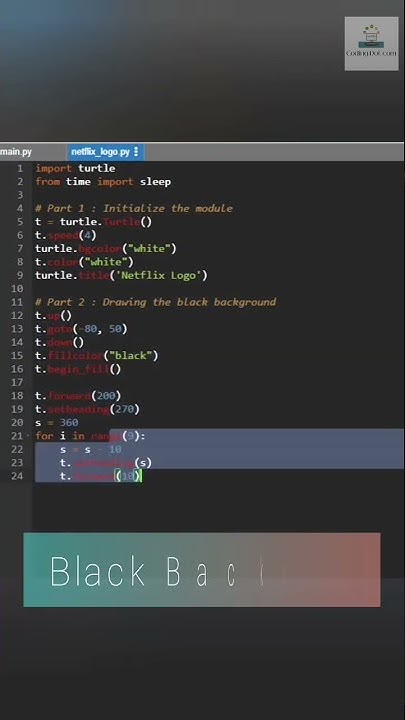 How to draw Netflix Logo using Python #python#coding#shorts #short video - YouTube