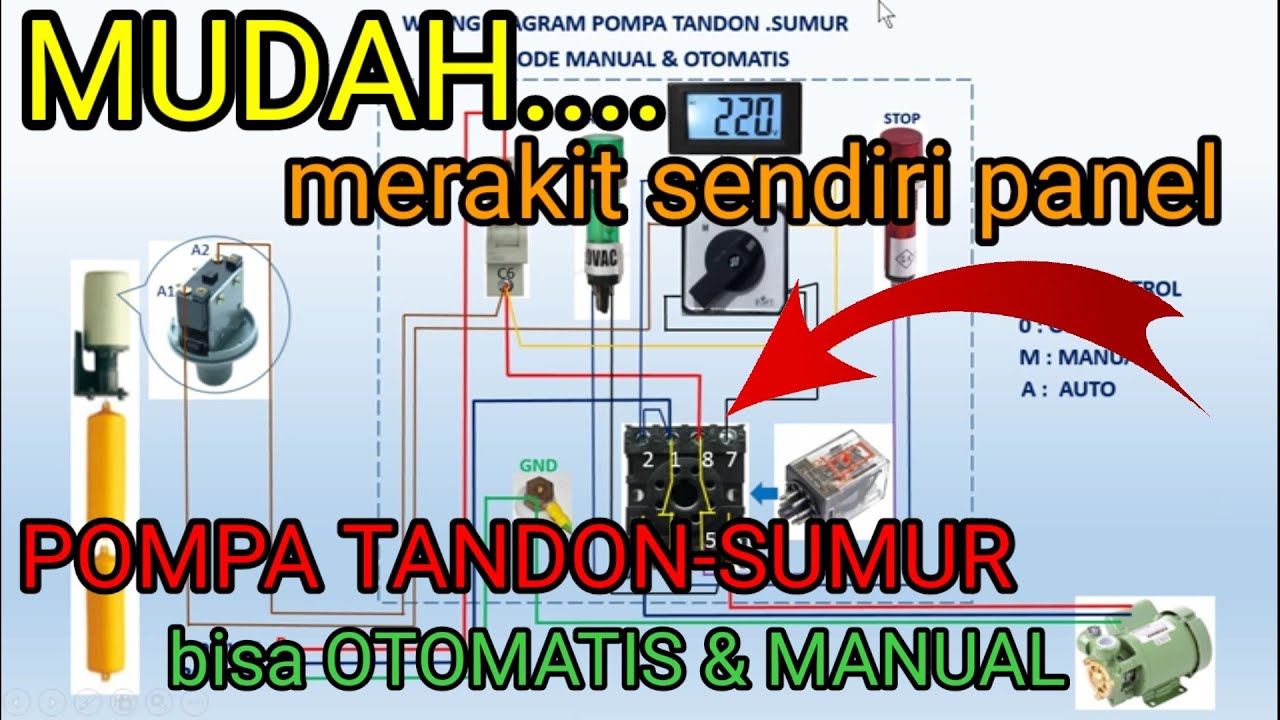 MUDAH..membuat sendiri panel POMPA TANDON panel POMPA SUMUR OTOMATIS ...