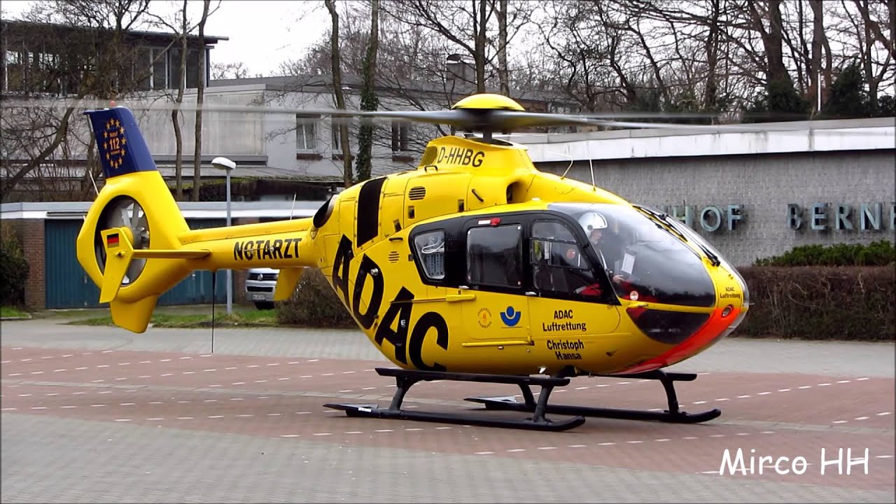 Start von RTH Christoph Hansa (D-HHBG) nach einem Einsatz in Hamburg ...
